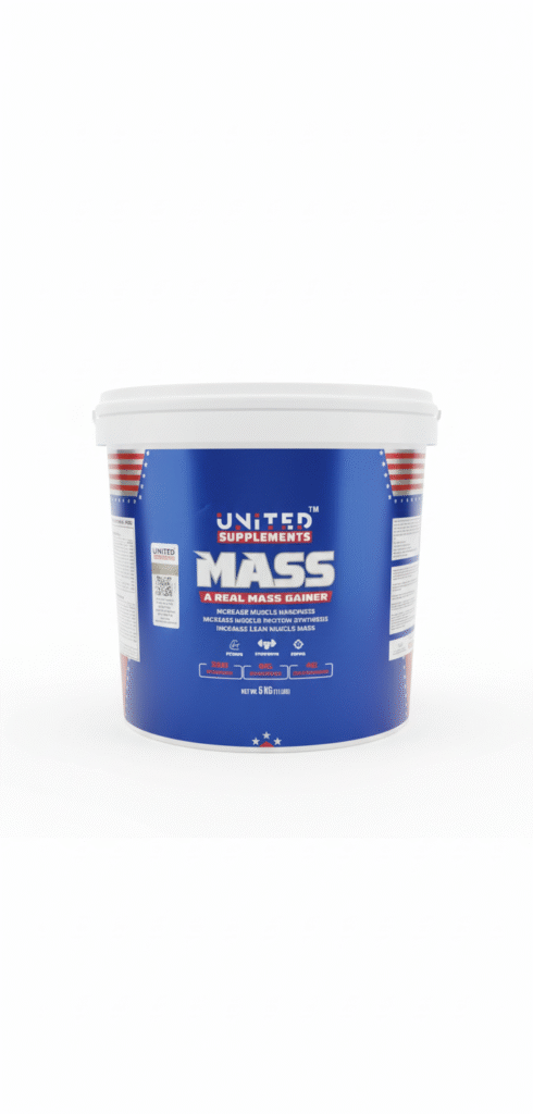 UNITED SUPPLEMENTS | MASS 5KG | HUGE MASS GAINER - The Gold Nutrition